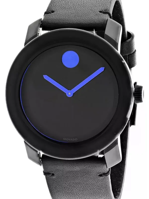Movado 42mm Watch With Leather Strap