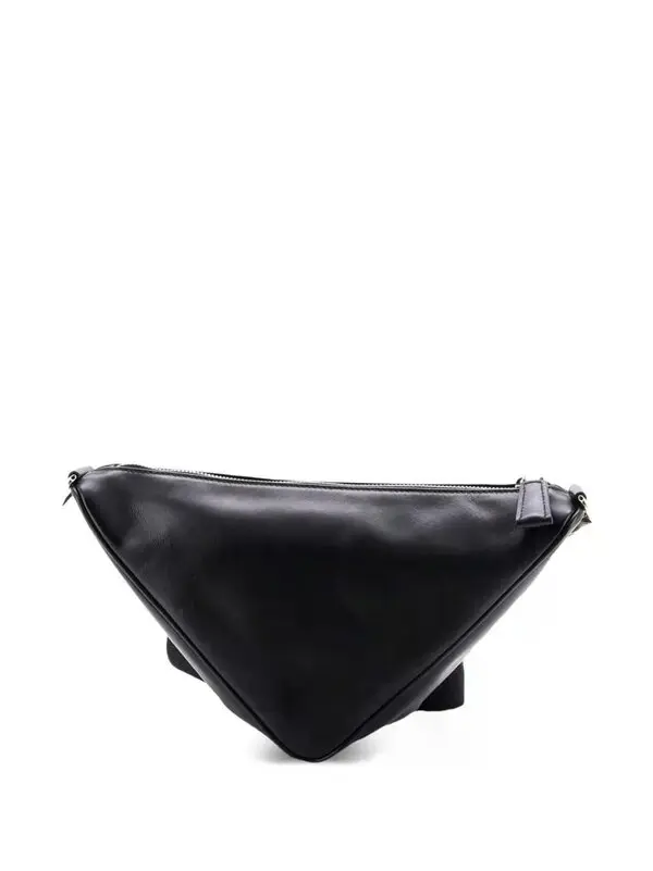 Prada Triangle Logo Zip Soft Leather Small Crossbody Bag