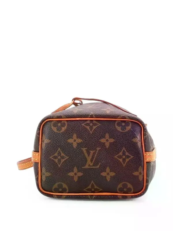 LOUIS VUITTON Noe Handbag Monogram Canvas Nano Bucket Bag - Brown