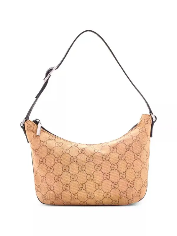 Gucci Vintage Pochette Shoulder Bag Gg Canvas - Brown