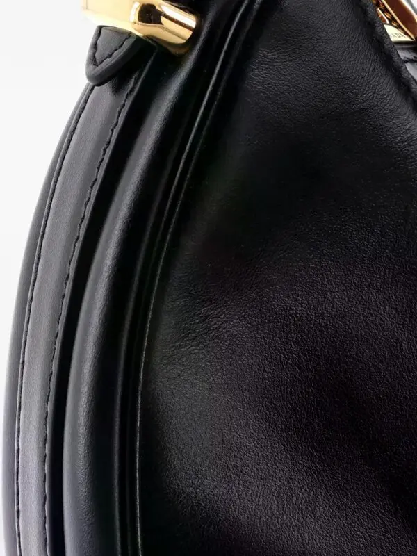 Prada Arqué Half Moon Leather Small Hobo Bag - Black