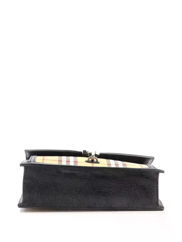 Burberry Macken Vintage Check Canvas Small Crossbody Bag - Black