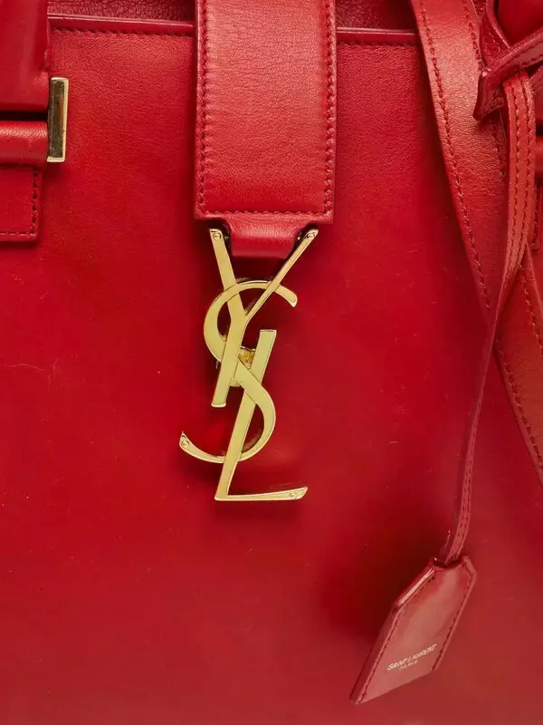 Saint Laurent 2016 Small Cabas Tote Bag - Red