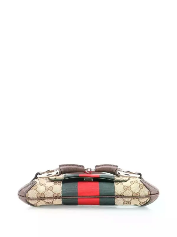 Gucci Horsebit Gg Canvas Small Shoulder Bag - Brown