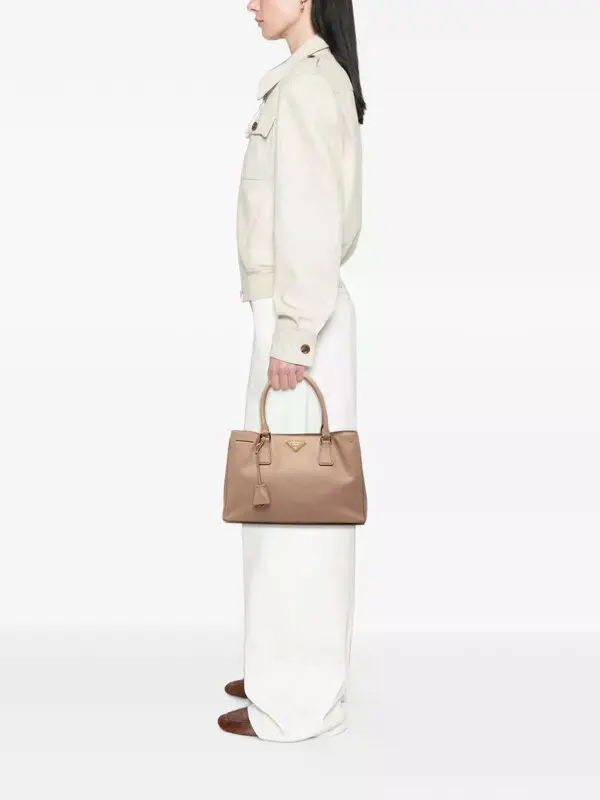 Prada Saffiano Lux Galleria Satchel - Brown