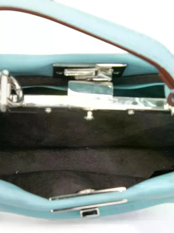 Fendi 2015-2019 Micro Bicolor Nappa Waves Peekaboo Iconic Satchel