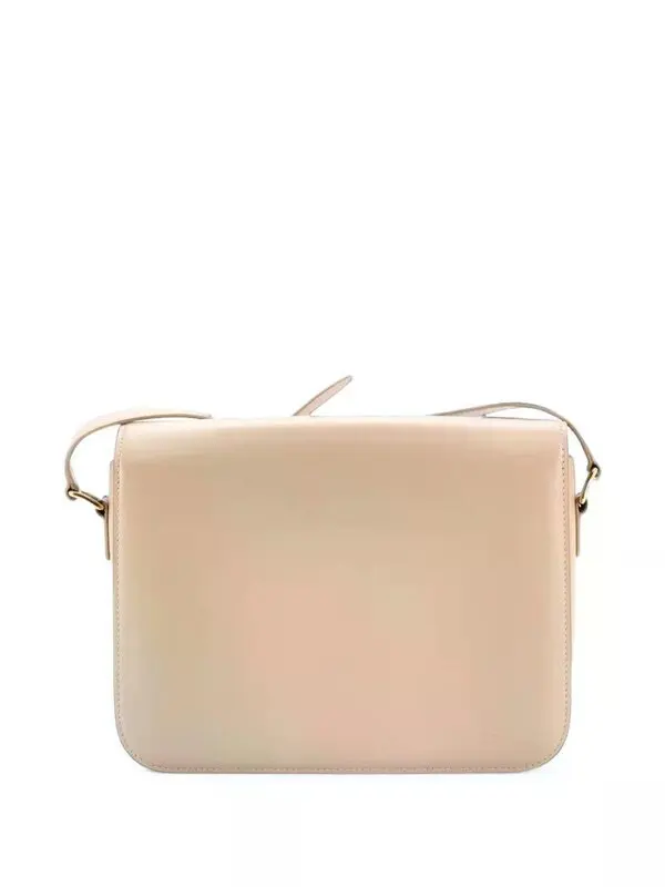 Celine Triomphe Shoulder Bag In Smooth Calfskin - Neutrals