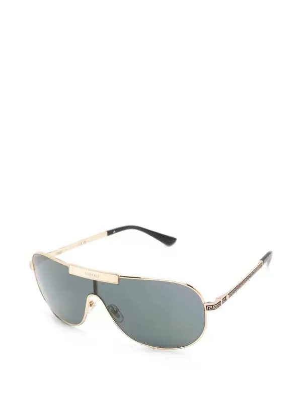 Versace Greca Flow Mask Pilot-frame Sunglasses - Gold