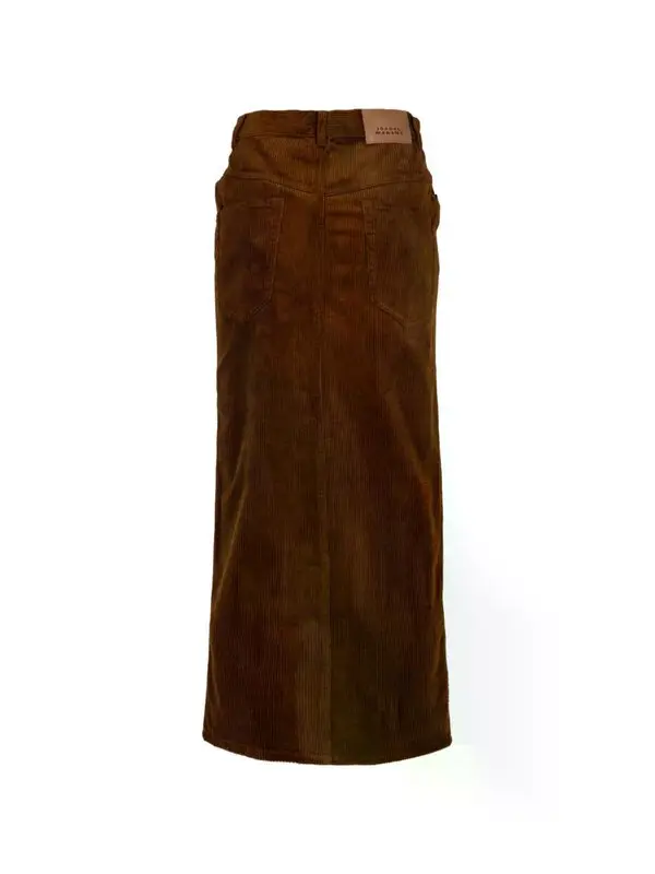 Isabel Marant Étoile Odalie Corduroy Midi Skirt - Brown