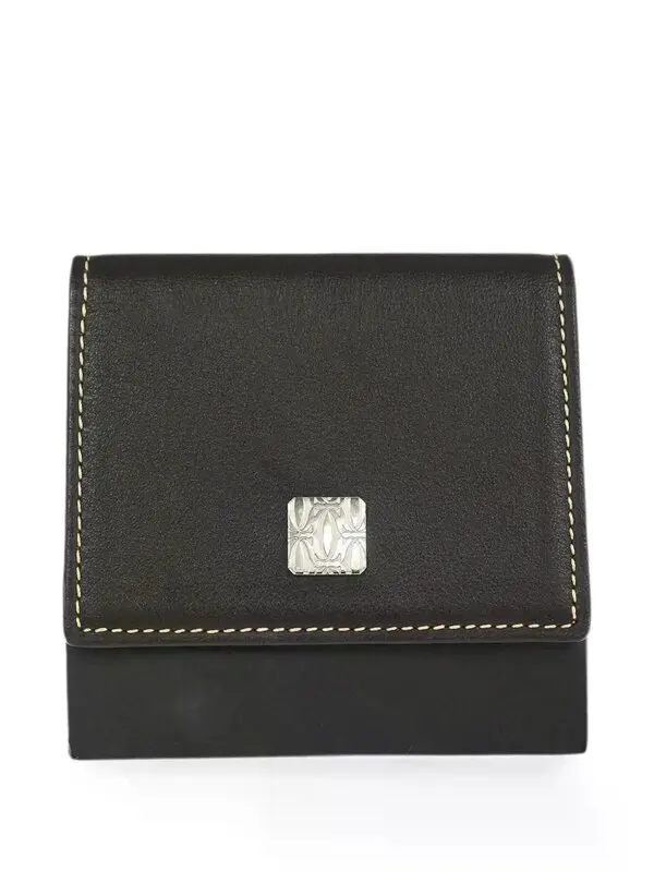 Cartier 1990-2000s Logo-plaque Coin Purse - Brown
