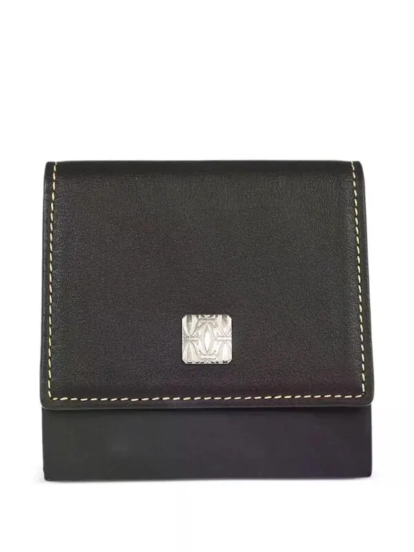 Cartier 1990-2000s Logo-plaque Coin Purse - Brown