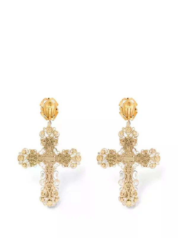 Dolce & Gabbana Clip Earrings With Crosses