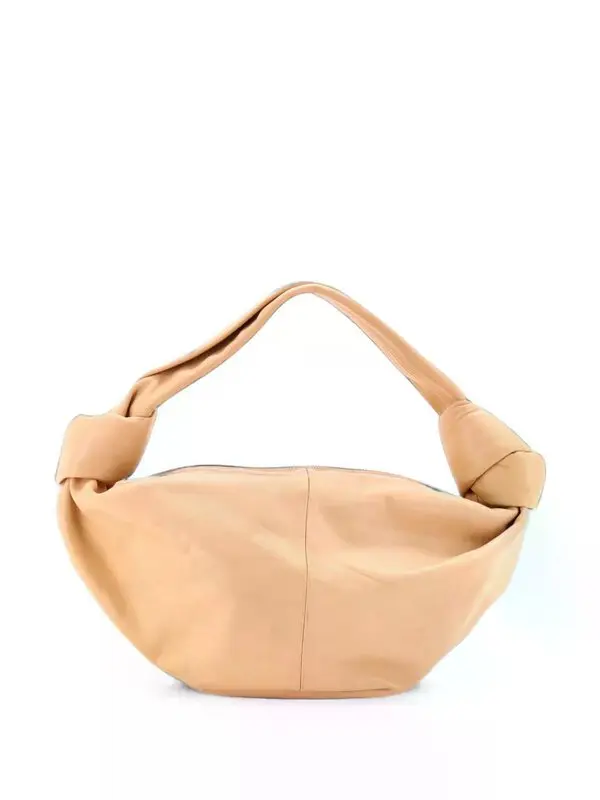 Bottega Veneta Double Knot Hobo Leather Teen Shoulder Bag - Neutrals