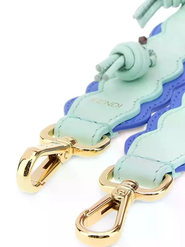 Fendi Mini Strap You Scalloped Leather Shoulder Strap