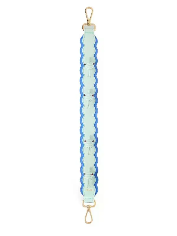 Fendi Strap You Scalloped Leather Shoulder Strap