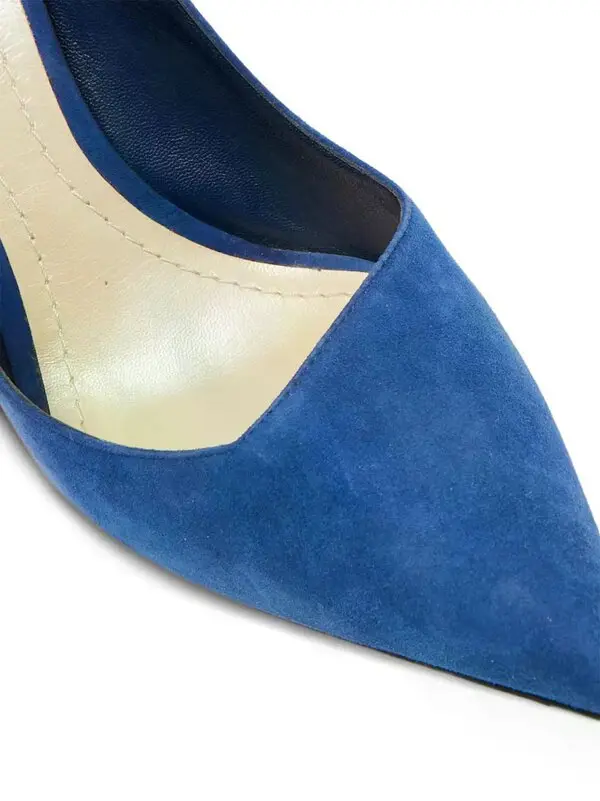 Dior Pointed-toe Gradient-heel Suede Pumps - Blue