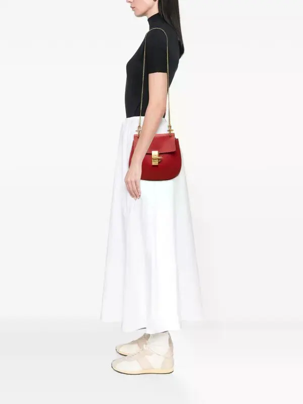 Chloé 2016 Small Leather Drew Crossbody Bag - Red