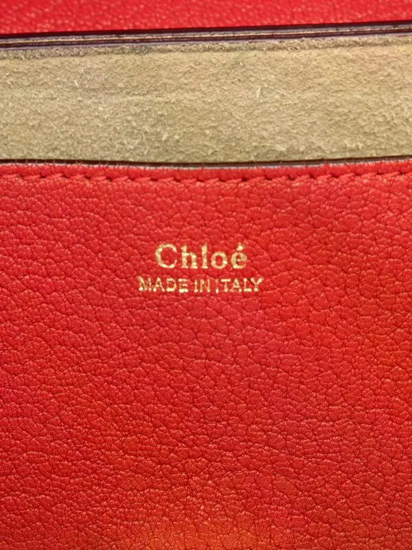 Chloé Drew Small Leather Crossbody Bag - Red