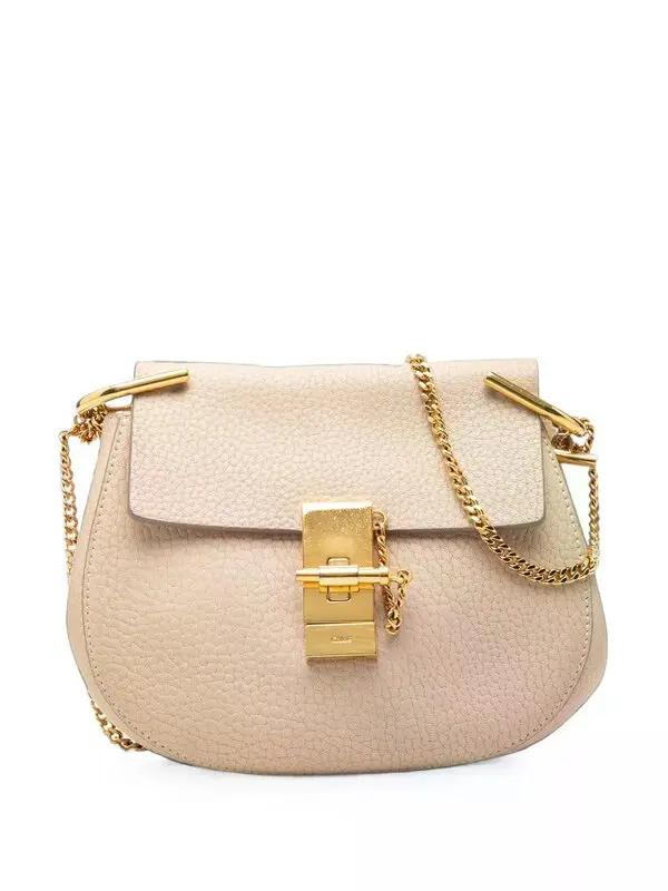Chloé 2015 Mini Grained Lambskin Drew Crossbody Bag - Neutrals