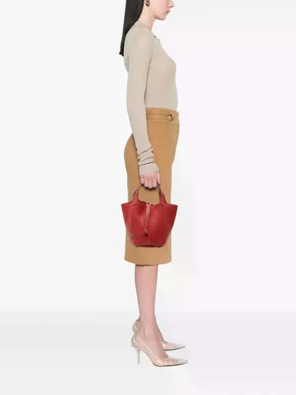 Hermès Clemence Picotin Lock 18 Handbag - Red