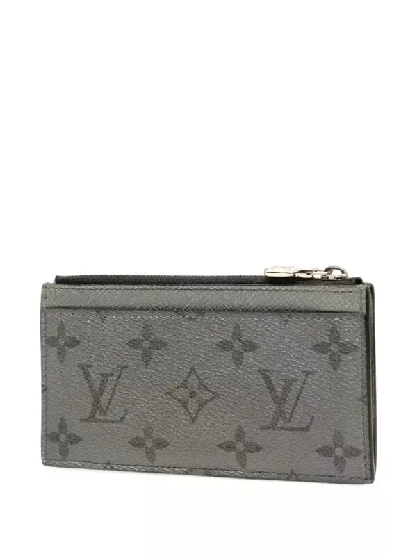 LOUIS VUITTON 2021-2026 Monogram Eclipse Reverse Taigarama Coin Card Holder