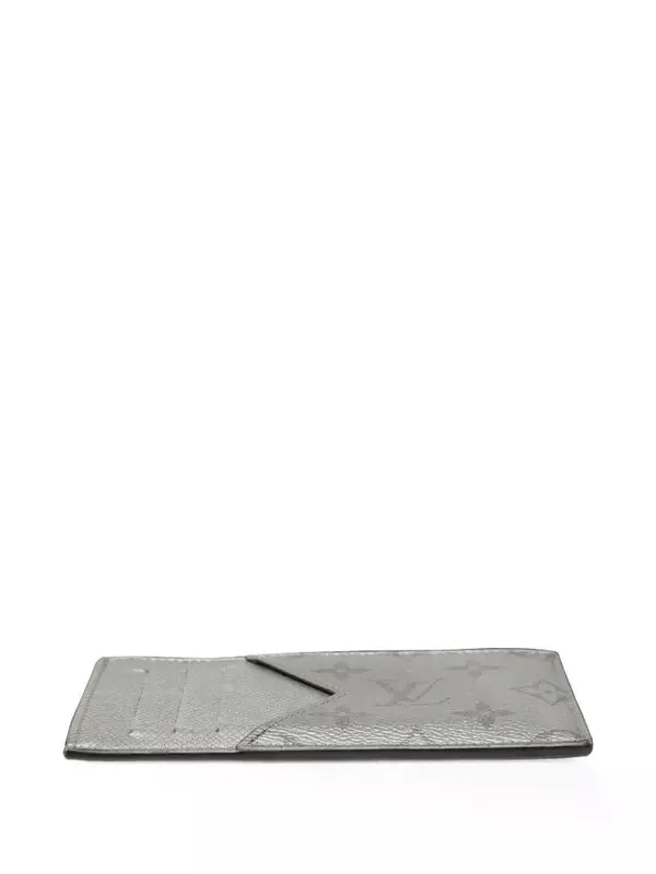 LOUIS VUITTON 2021-2026 Monogram Eclipse Reverse Taigarama Coin Card Holder