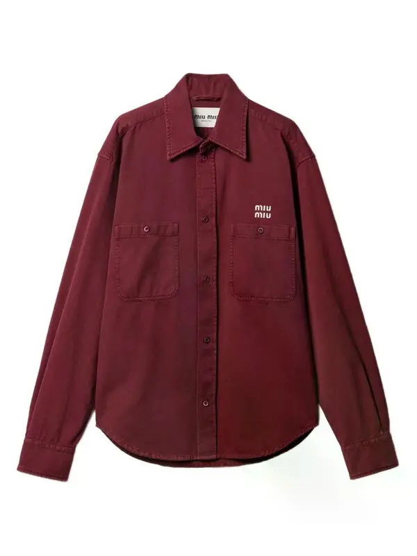 Miu Miu Logo-embroidered Shirt