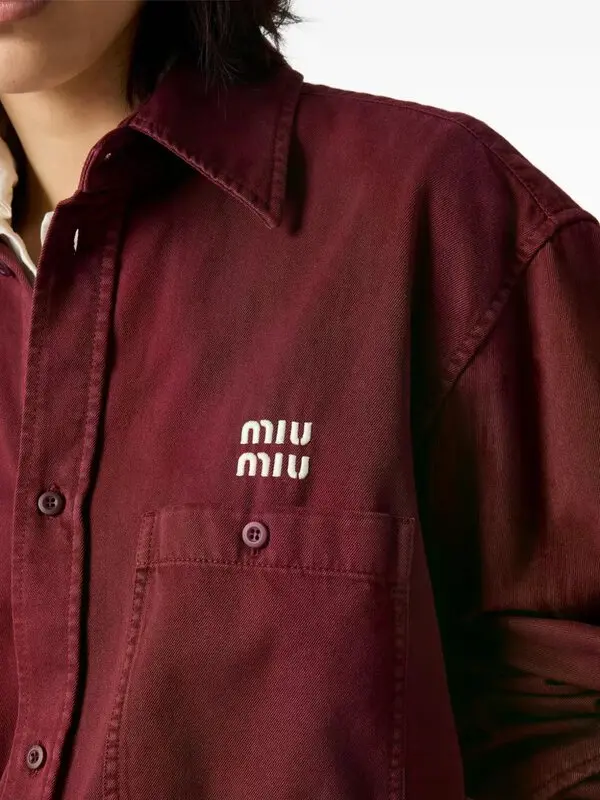 Miu Miu Logo-embroidered Shirt