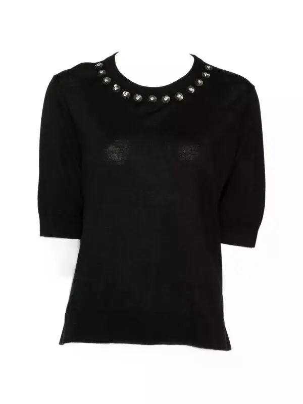 Dice Kayek Sequin-embellished Wool Top