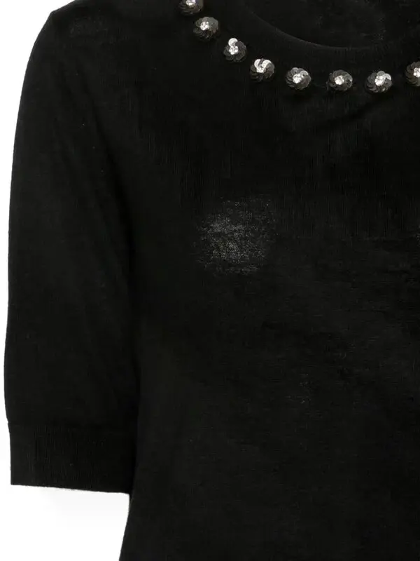 Dice Kayek Sequin-embellished Wool Top