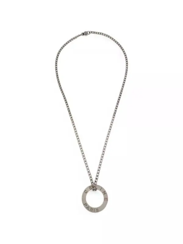 Celine 1990-2000s Triomphe Medallion Necklace