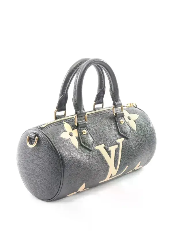 LOUIS VUITTON 2021-2026 Bicolor Monogram Empreinte Giant Papillon Bb Satchel