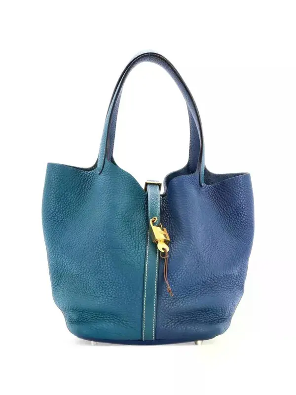 Hermès Picotin Lock Bag Bicolor Clemence Mm Bucket Bag