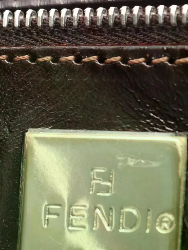 Fendi Corduroy Shoulder Bag - Brown