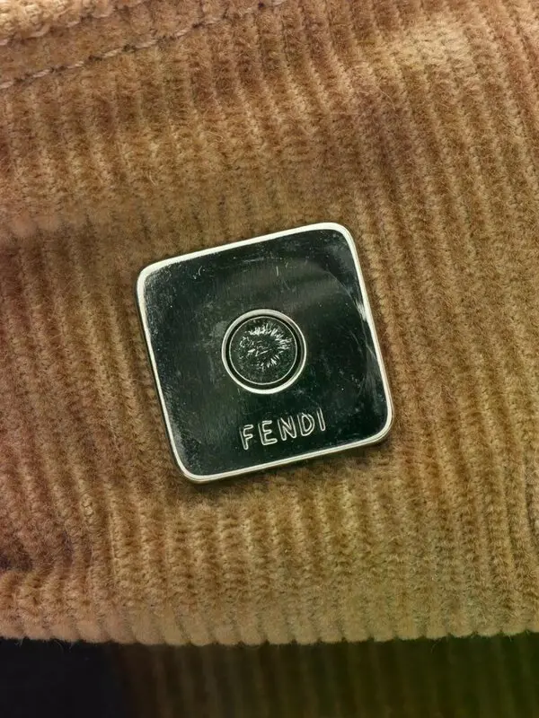 Fendi Corduroy Shoulder Bag - Brown