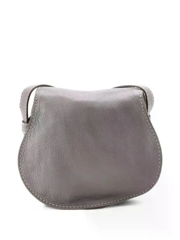 Chloé Marcie Leather Small Crossbody Bag - Grey