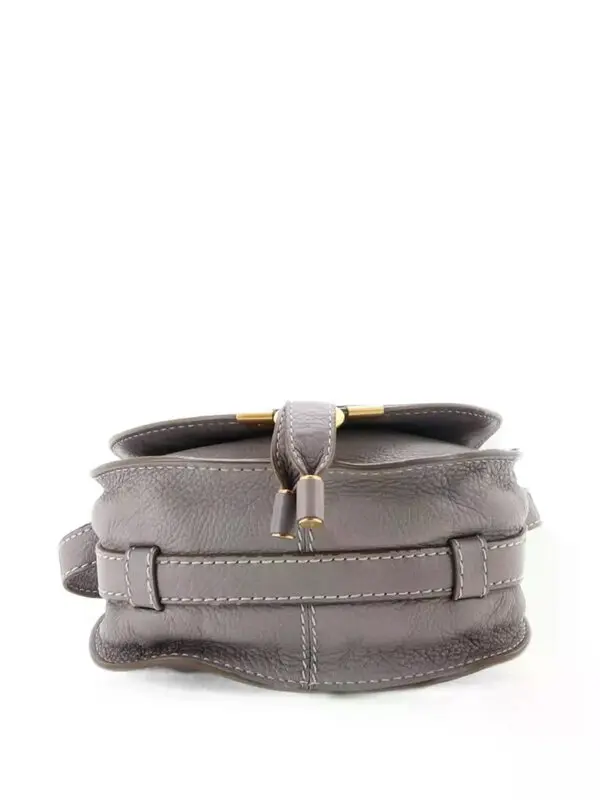 Chloé Marcie Leather Small Crossbody Bag - Grey