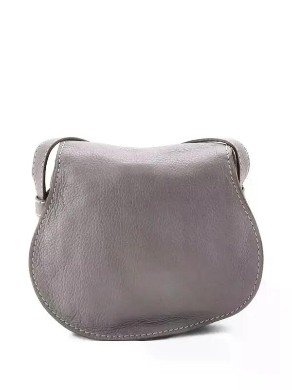 Chloé Marcie Leather Small Crossbody Bag - Grey