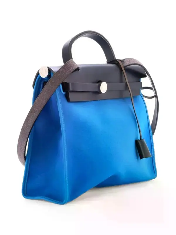 Hermès Herbag Zip Leather And Toile 31 Shoulder Bag