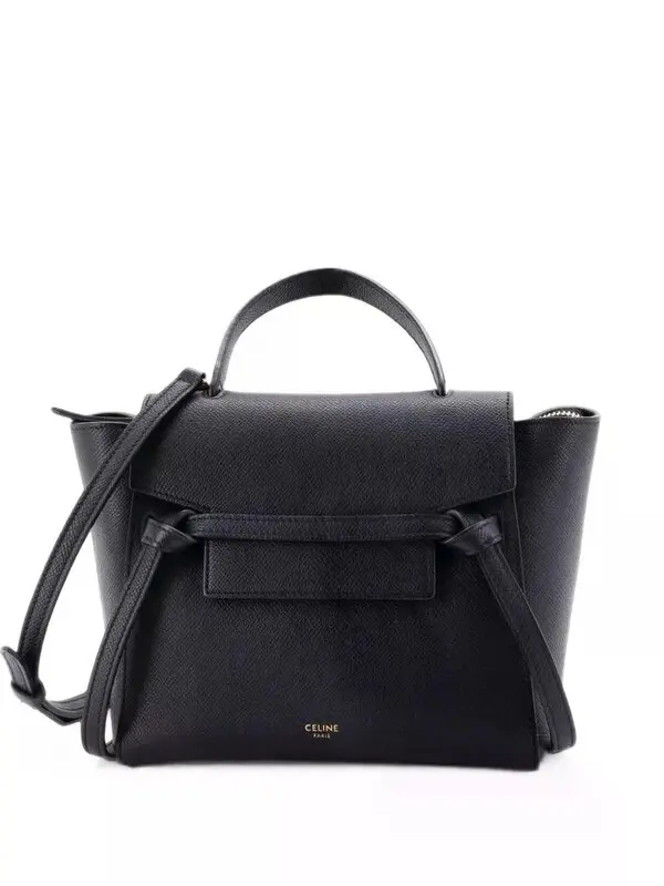 Celine Belt Bag Textured Leather Nano Shoulder Bag