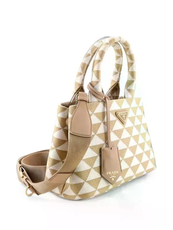 Prada Symbole Jacquard Small Tote Bag