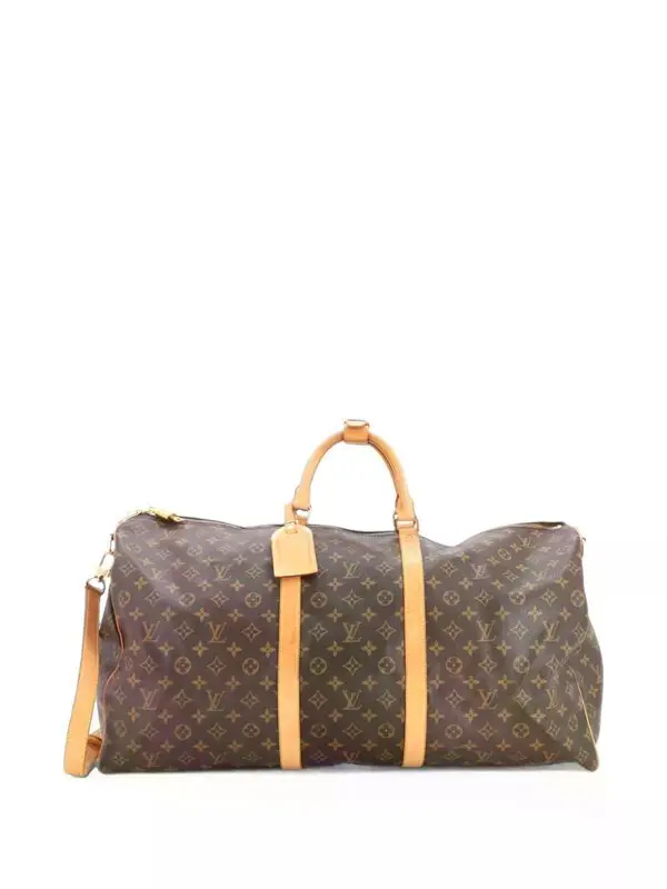 LOUIS VUITTON Keepall Bandouliere Bag Monogram Canvas 60 Travel Bag - Brown