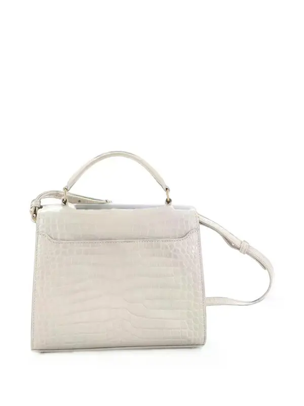 Saint Laurent Cassandra Top Handle Bag Crocodile Embossed Leather Mini Shoulder Bag