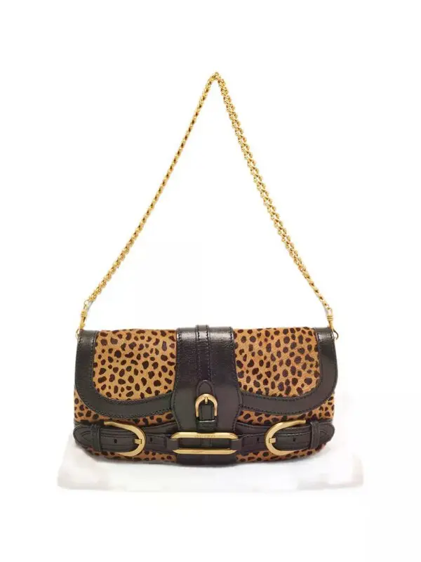 JIMMY CHOO Tulita Leopard-print Shoulder Bag