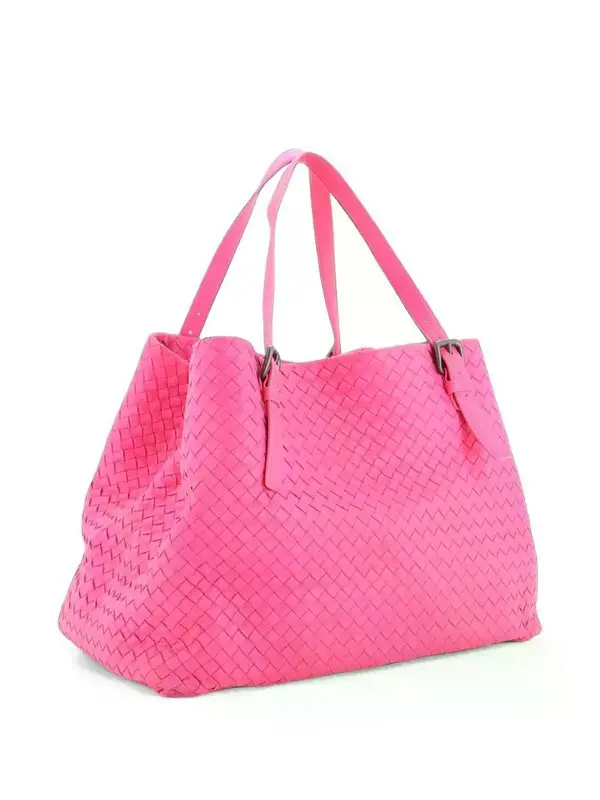 Bottega Veneta A-shape Intrecciato Nappa Large Tote Bag - Pink