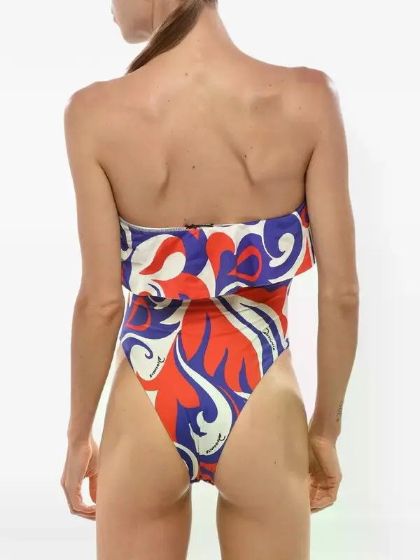 Dsquared2 All-over Printed Swim Strapless One Piece