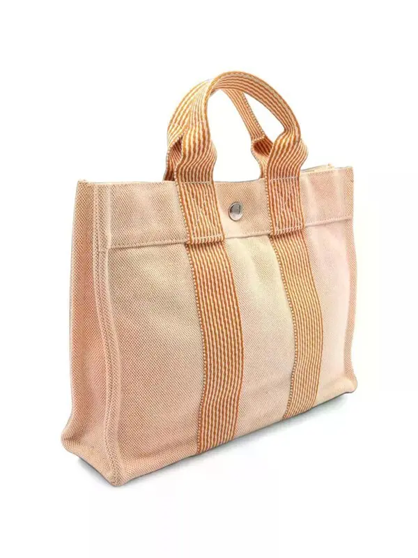 Hermès 1990-2000 Canvas Fourre Tout Pm Tote Bag - Brown