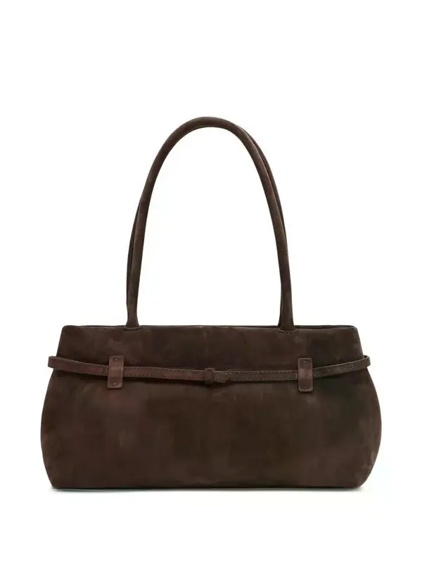 Manu Atelier Le Cambon East West Suede Shoulder Bag - Brown