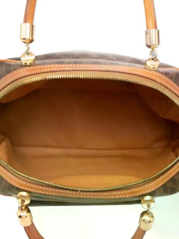Celine 1998 Macadam Coated Canvas Dome Top Handle Bag Handbag