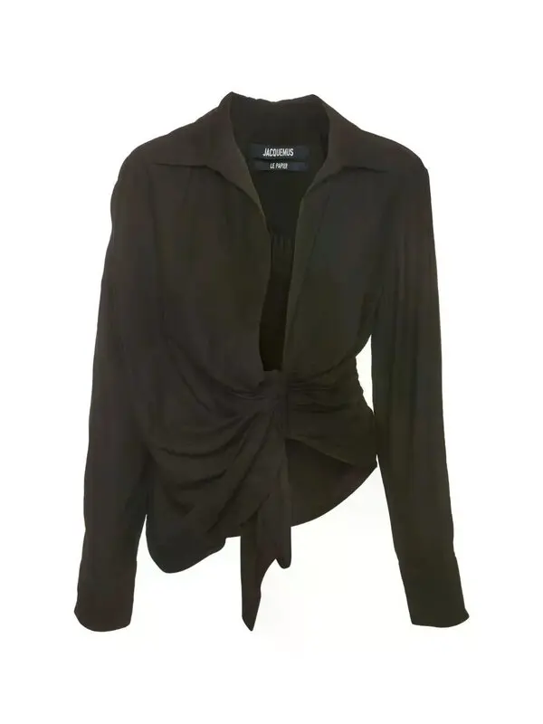 Jacquemus La Chemise Bahia Draped Blouse